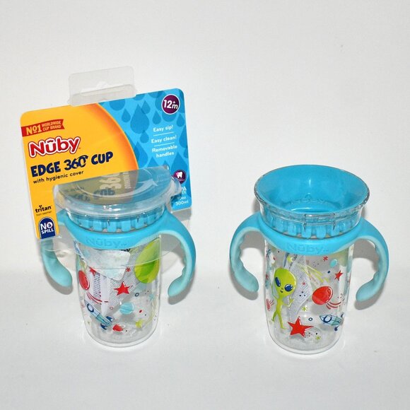 Nuby | Dining | Nuby 36 Edge 2stage Drinking Rim Cup Set Of 2 Space ...